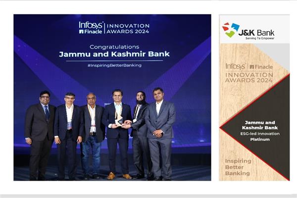 J&K Bank excels at Infosys Innovation Awards – 2024, wins Platinum