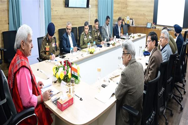 LG Sinha chairs review meeting of Home Department
